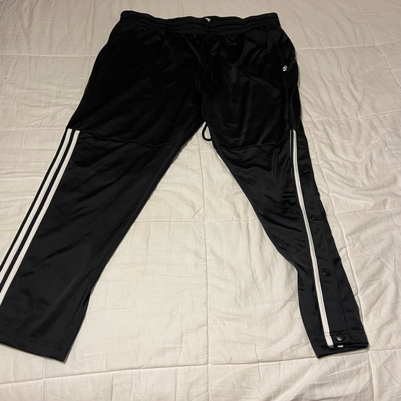 adidas | Pants | Adidas Track Pants With Snap Buttons Half Way Up The ...